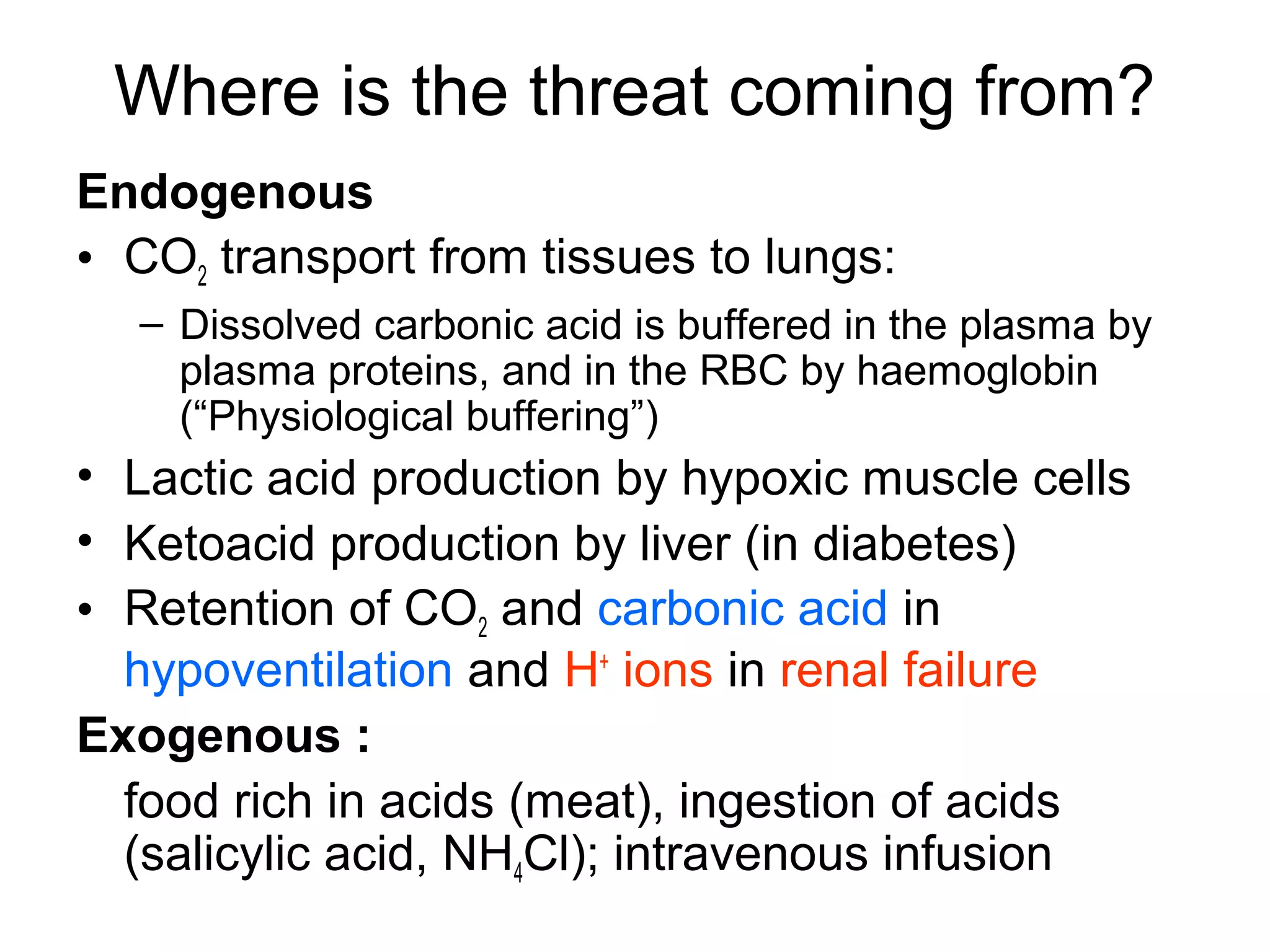 Acid Base Balance and Primary Disturbances - basic concepts | PPSX