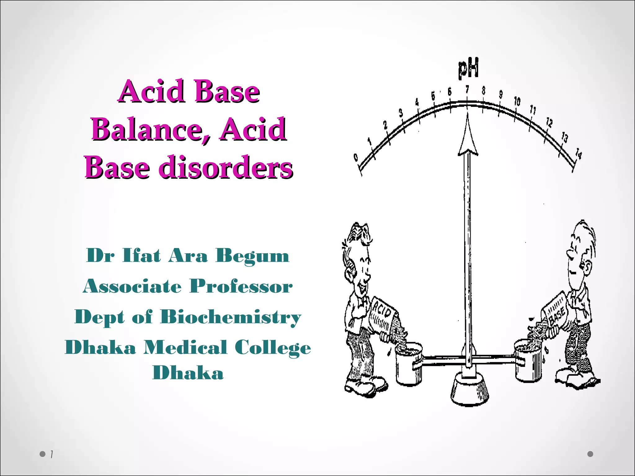 Acid base balance, acid base disorder | PPT