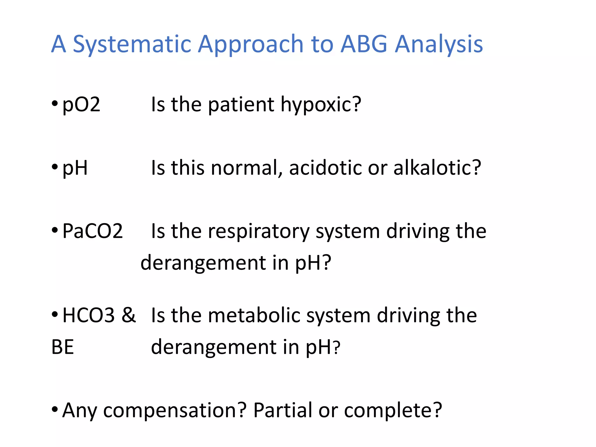 Acid base balance & abg interpretation | PPT | Lung and Respiratory ...
