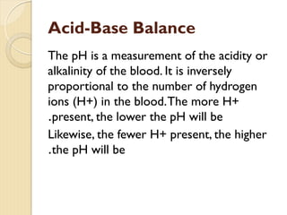 Acid base balance the physiology and normal | PPT