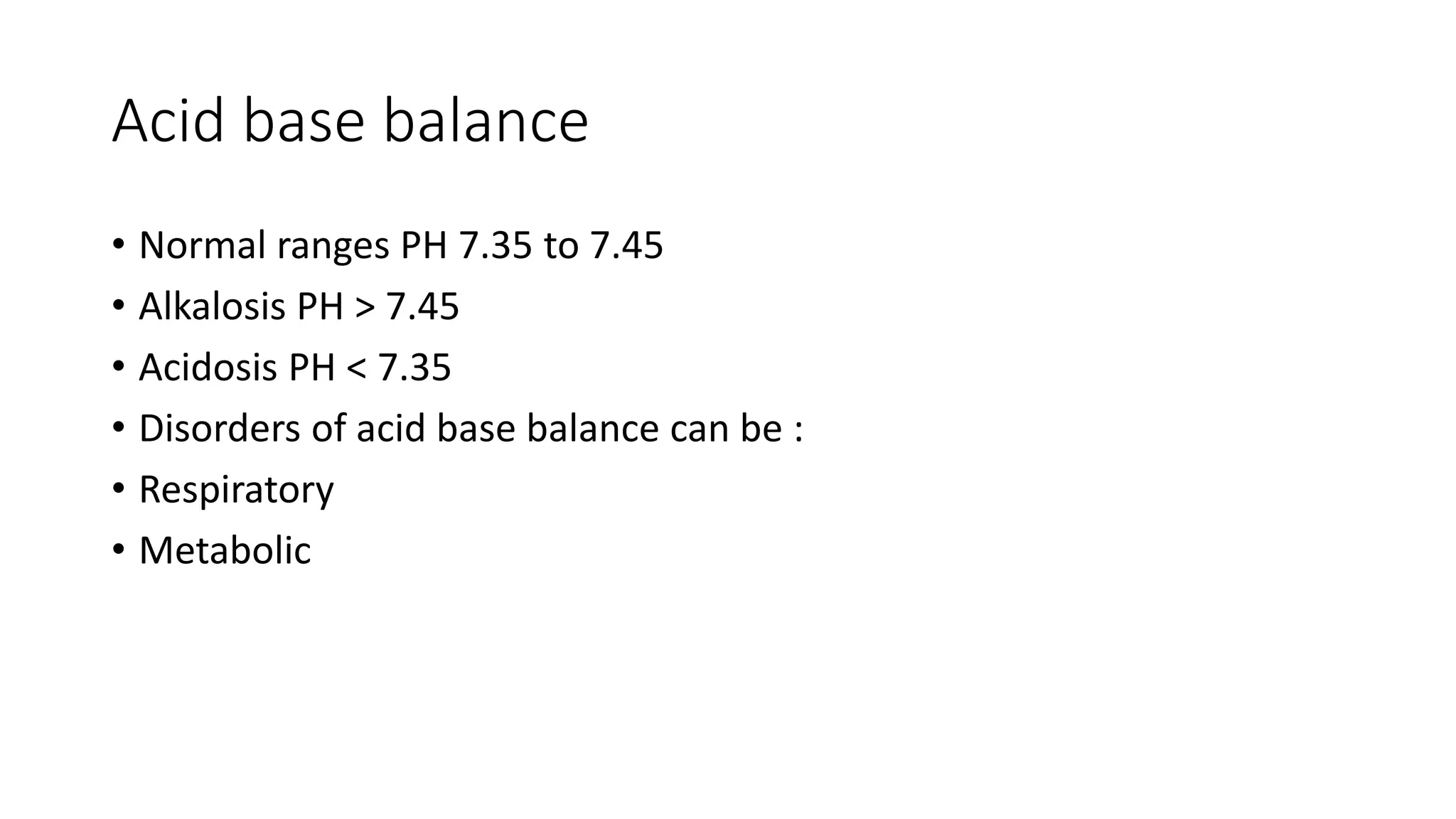 Acid base balance in surgery | PPTX