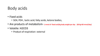 Acid base balance in surgery | PPTX