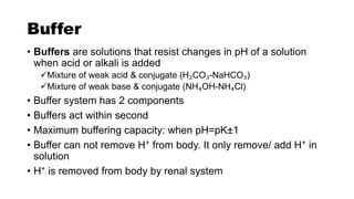Acid Base pH Buffer | PPTX