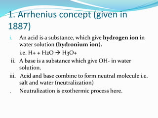 Acid base concept | PPTX