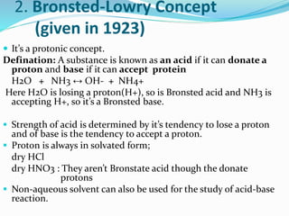 Acid base concept | PPTX