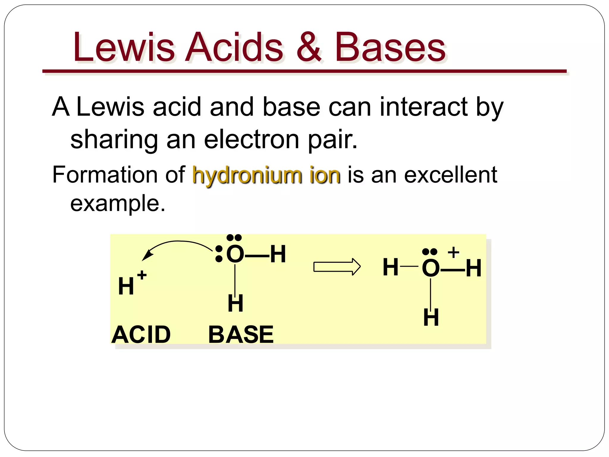 Acid base concepts | PPTX | Chemistry | Science