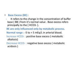 Acid base disorder in neonate | PPTX