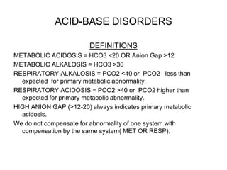 acid base disorder physiology notes byme | PDF