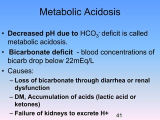 Acidosis and alkalosis | PPTX