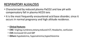 Acid base disorders - acidosis alkalosis metabolic respiratory | PPT