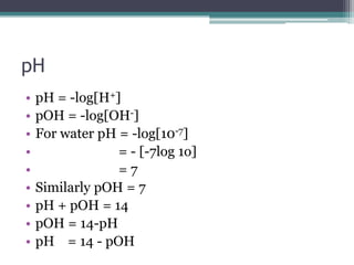 Acid Base Equilibrium | PPTX