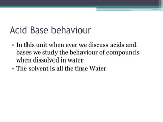 Acid Base Equilibrium | PPTX
