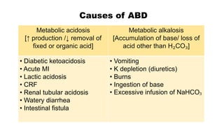 Acid base homeostasis | PPTX