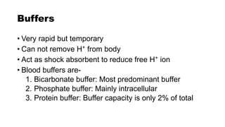 Acid base homeostasis | PPTX