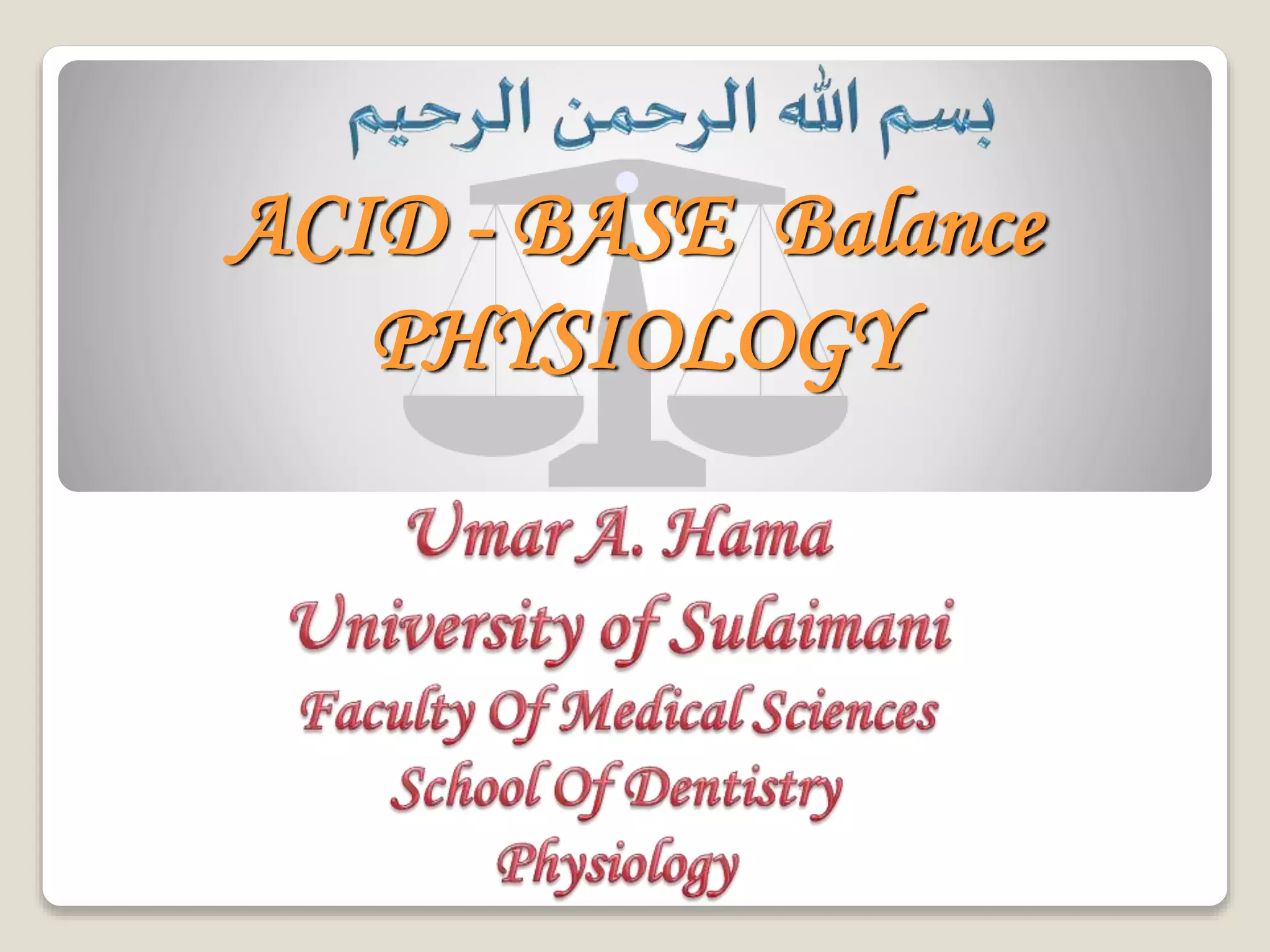 Acid base balance | PPTX | Lung and Respiratory Health | Diseases and ...