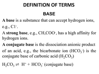 Acid base homeostasis - a brief study | PPT