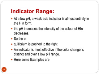 Acid base indicator | PPTX