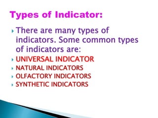 Acid base indicators | PPTX