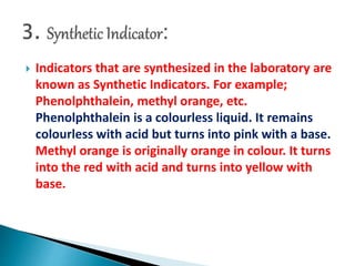 Acid base indicators chemistry | PPTX