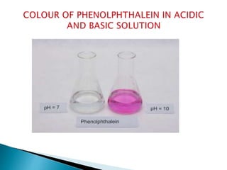 Acid base indicators chemistry | PPTX