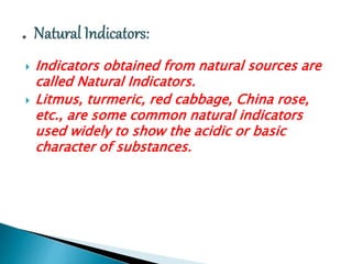 Acid base indicators chemistry | PPTX