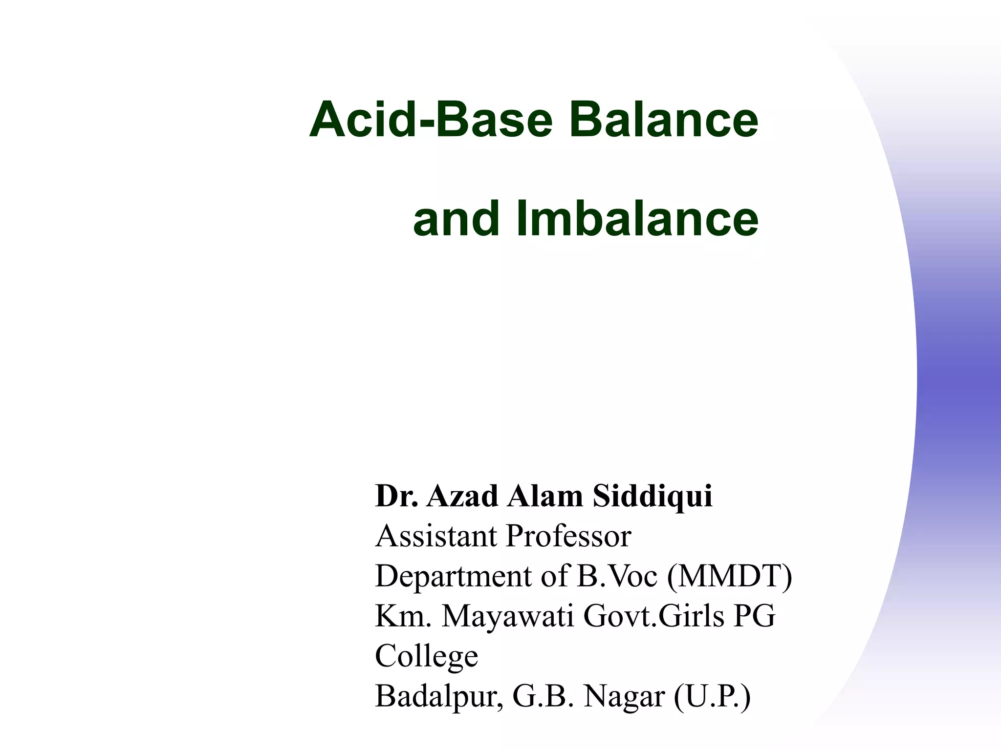 Acid base lecture | PDF