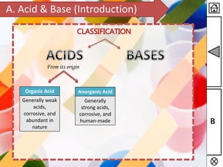 Acid & Base - Physical Chemistry Presentation | PPTX | Chemistry | Science