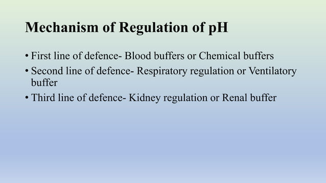 Acid, base, pH and buffers in the body | PPT