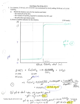 Acid Base Practice Test 4- KEY.pdfgjhggh | PDF | Chemistry | Science