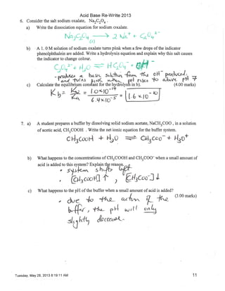 Acid Base Practice Test 4- KEY.pdfkkjkjk | PDF