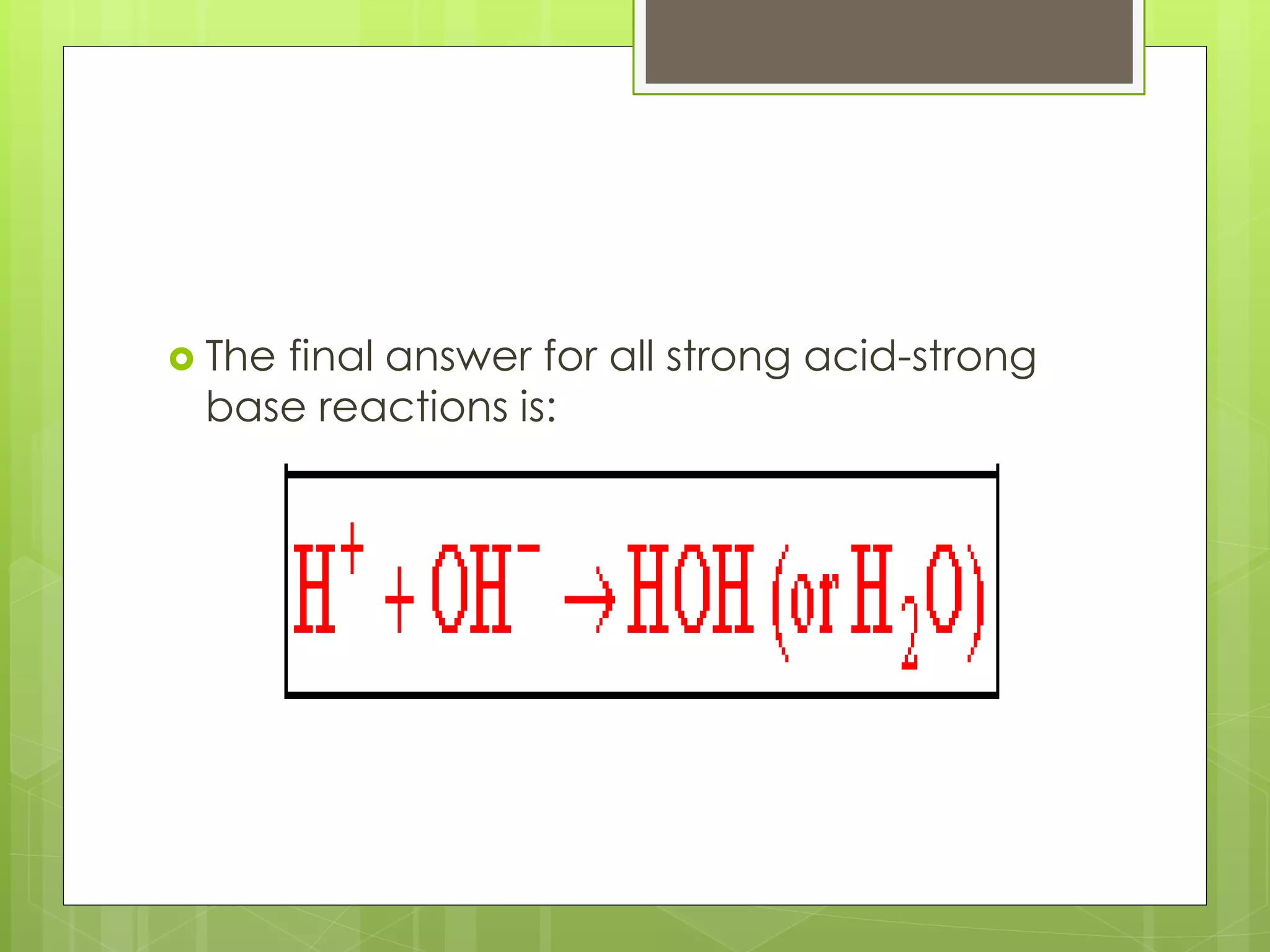 Acid –base reaction | PPTX
