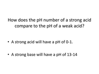 Acid base review 2013 | PPTX | Chemistry | Science