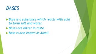 Acid , bases and salt | PPTX