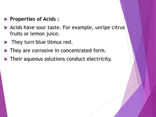 Acid,bases and salts | PPTX