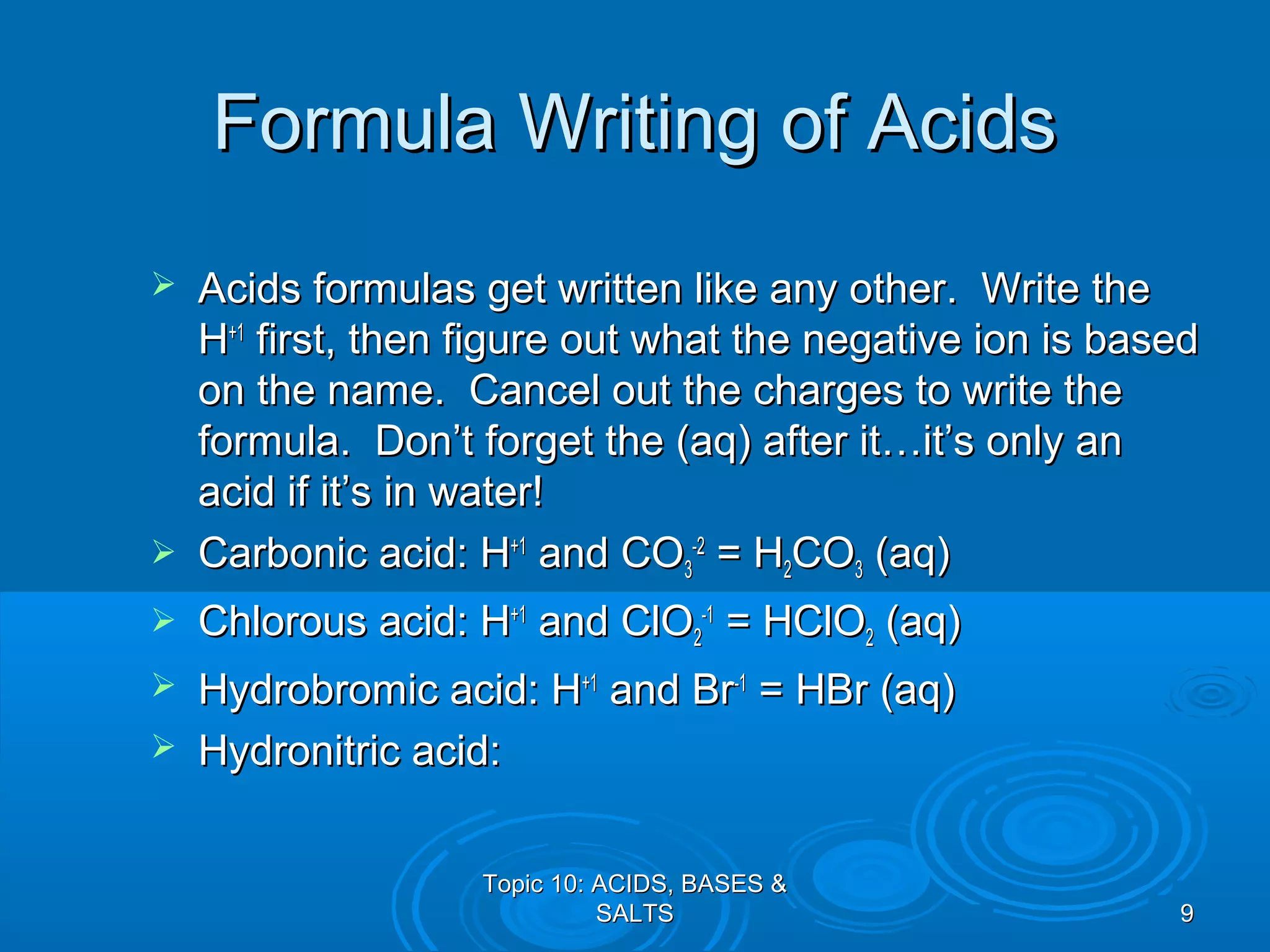 Acid bases and salts | PPT