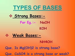 Acid bases and salts | PPT