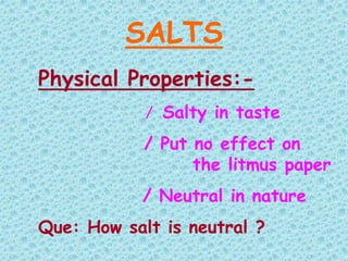 Acid bases and salts | PPT
