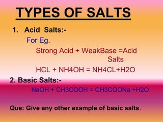 Acid bases and salts | PPT