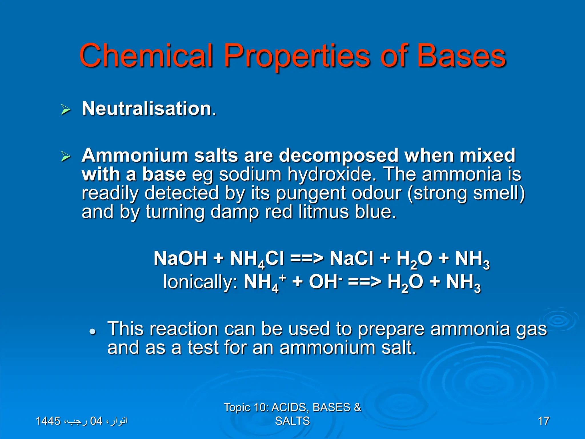 ACID BASES AND SALTS used for Igcse class | PPT