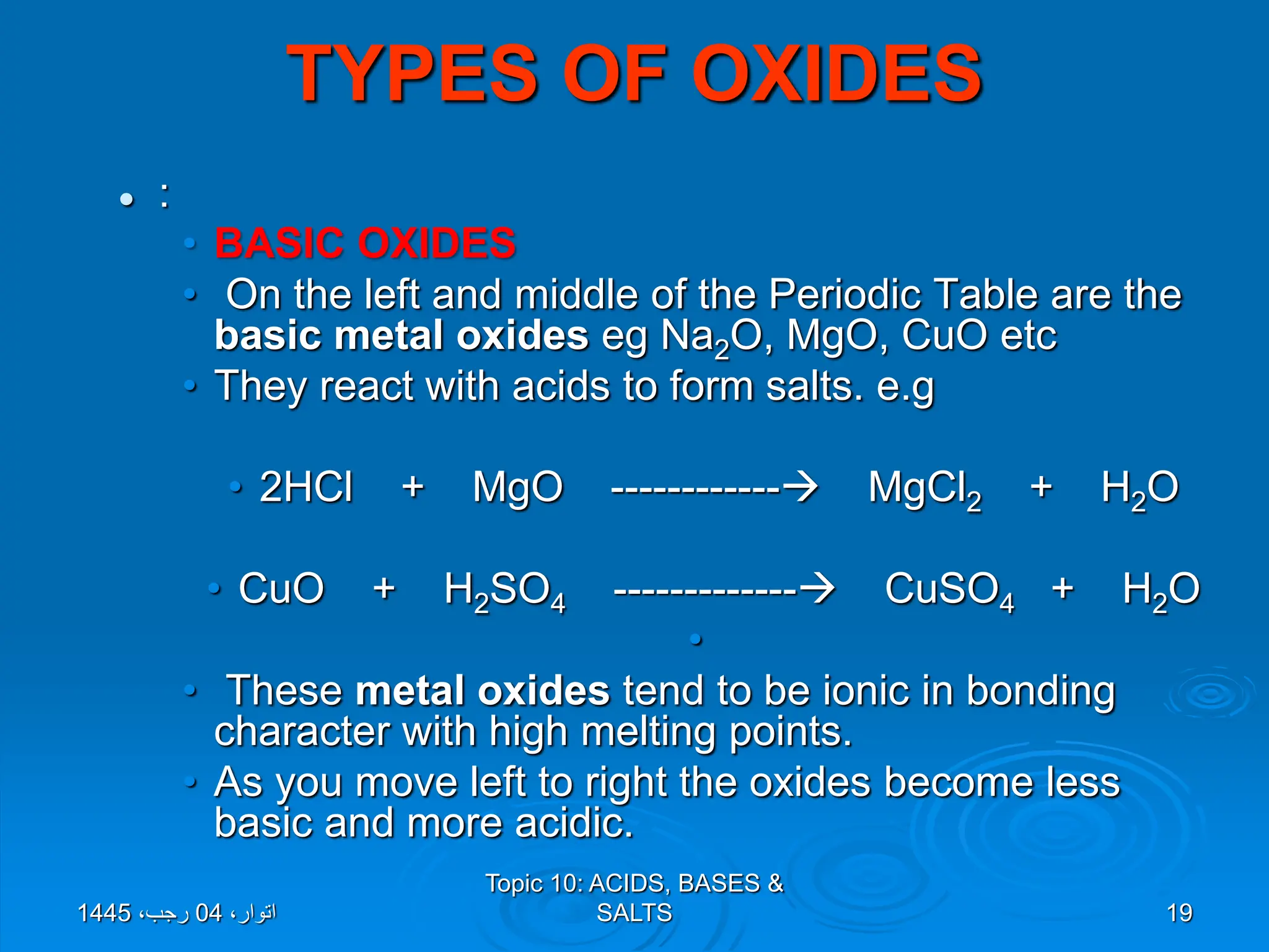 ACID BASES AND SALTS used for Igcse class | PPT