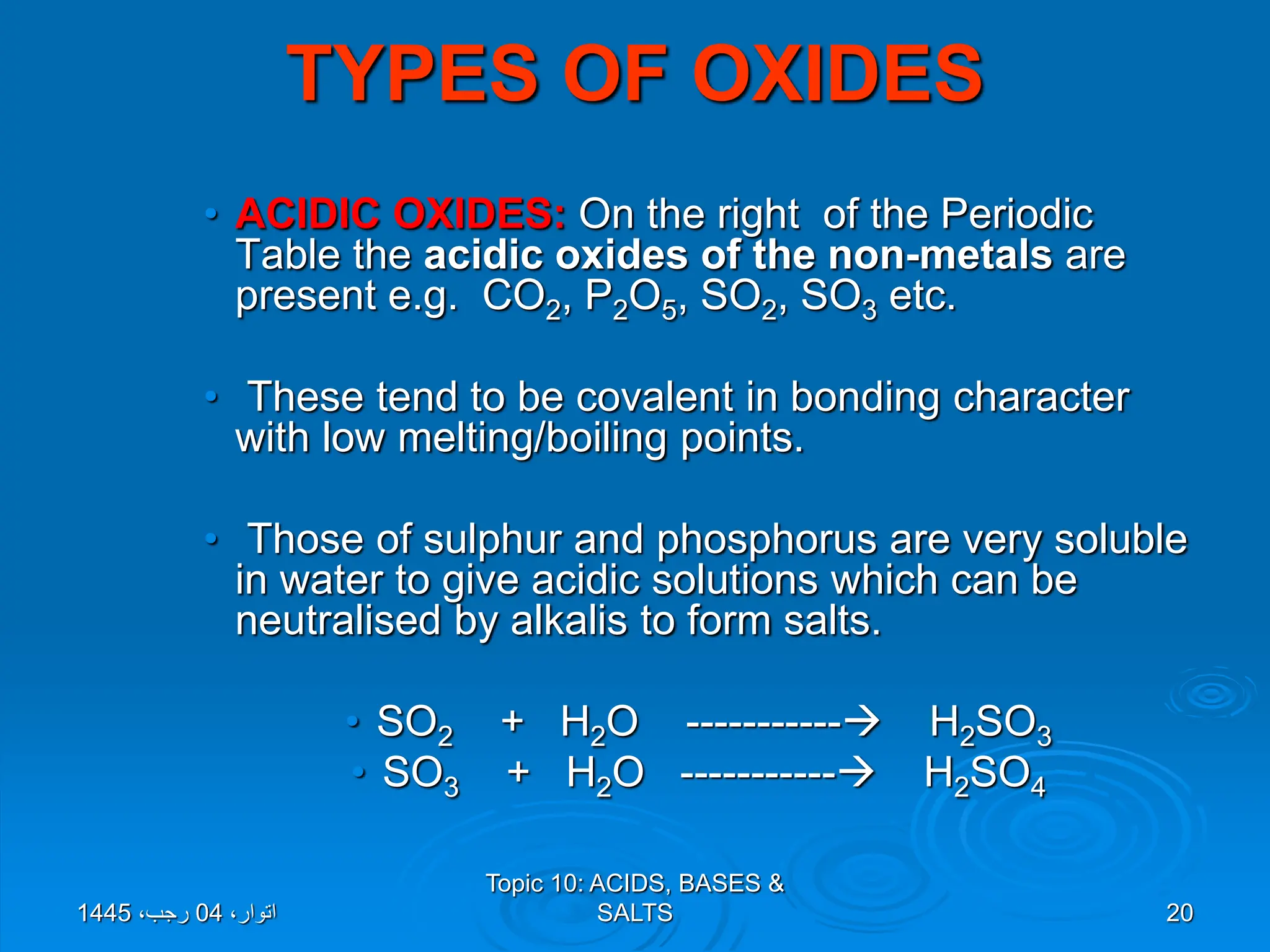 ACID BASES AND SALTS used for Igcse class | PPT