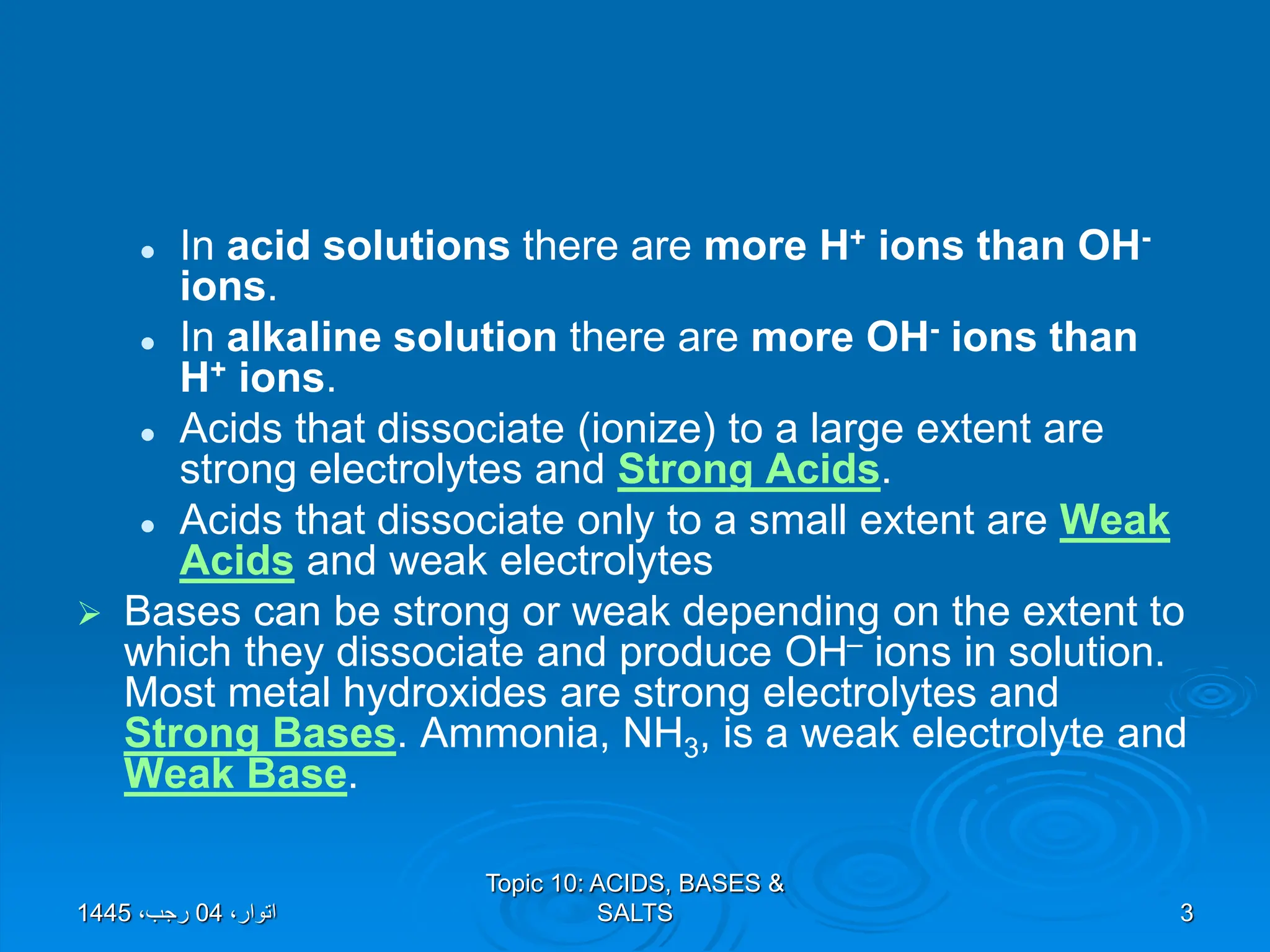 ACID BASES AND SALTS used for Igcse class | PPT
