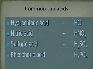acid base theory for Bpharm 1st year students | PPTX