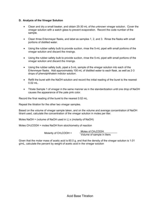 Acid base titration | DOC