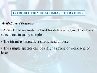 Acid-Base Titrations | PPTX