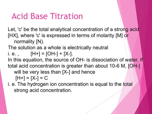 Acid Base Titration.ppt | Chemistry | Science