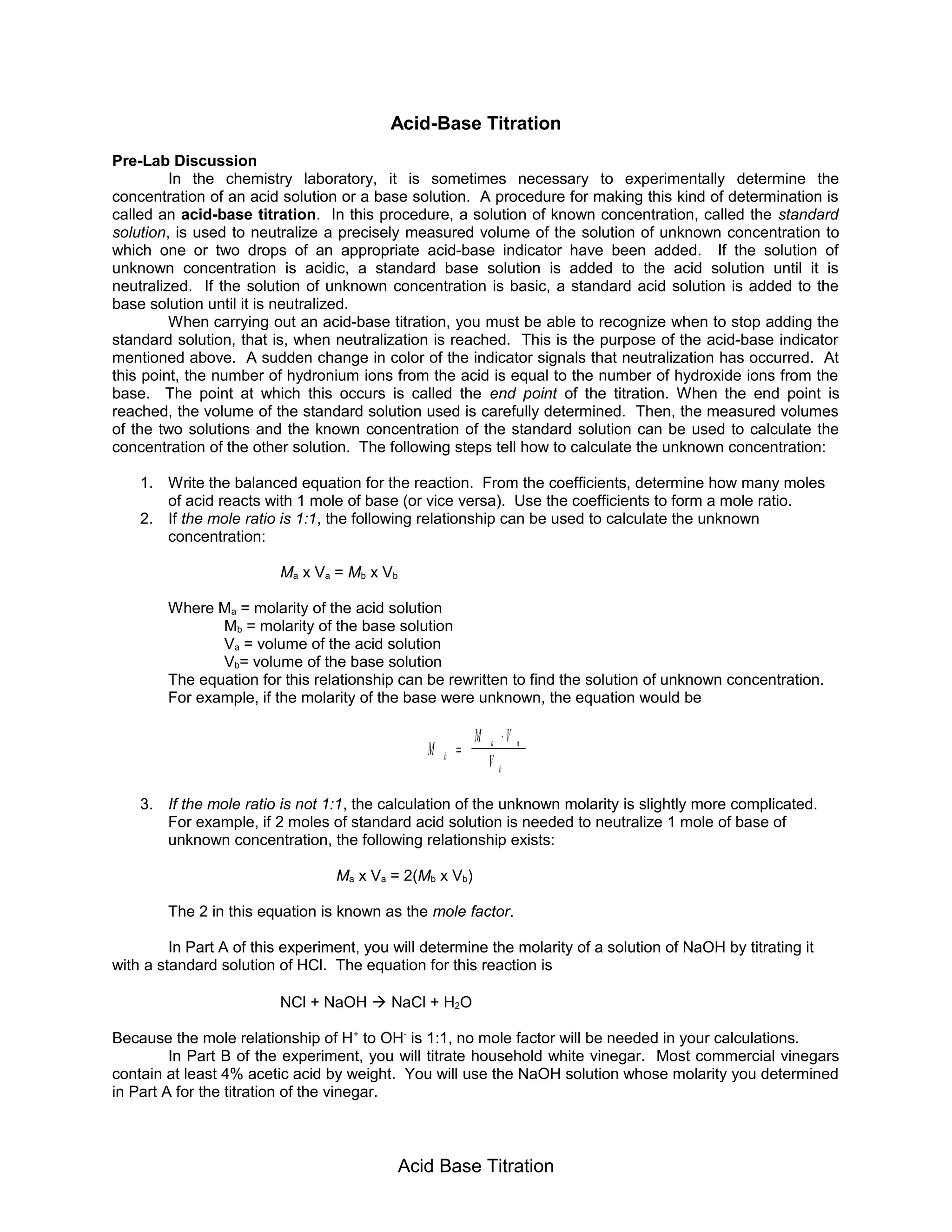 Acid base titration (1) | DOC