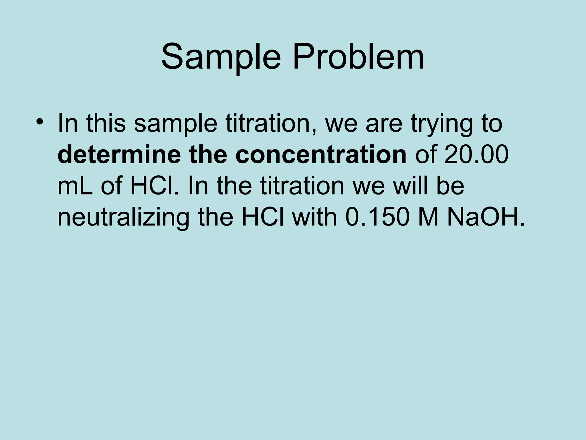 Acid-Base Titration & Calculations | PPT