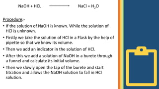Acid base titration | PPTX