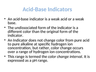 ACID BASEV TITRATION PHARMACEUTICAAL ANALYSIS | PPT